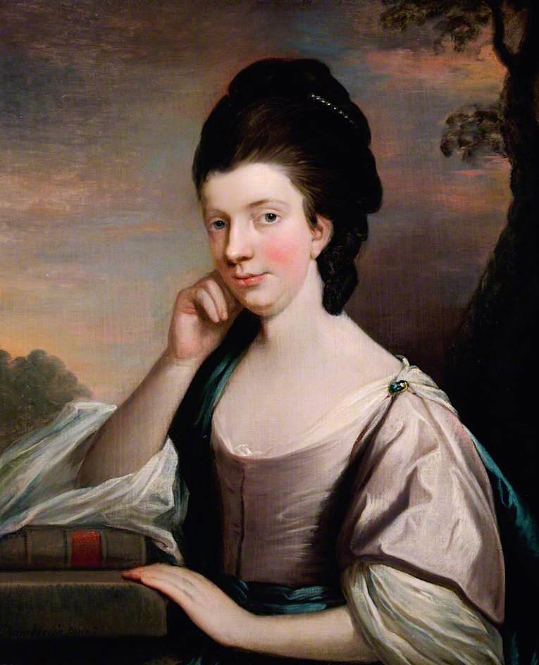 Portrait of a Lady, probably Elizabeth Hartley, vintage artwork by Att ...