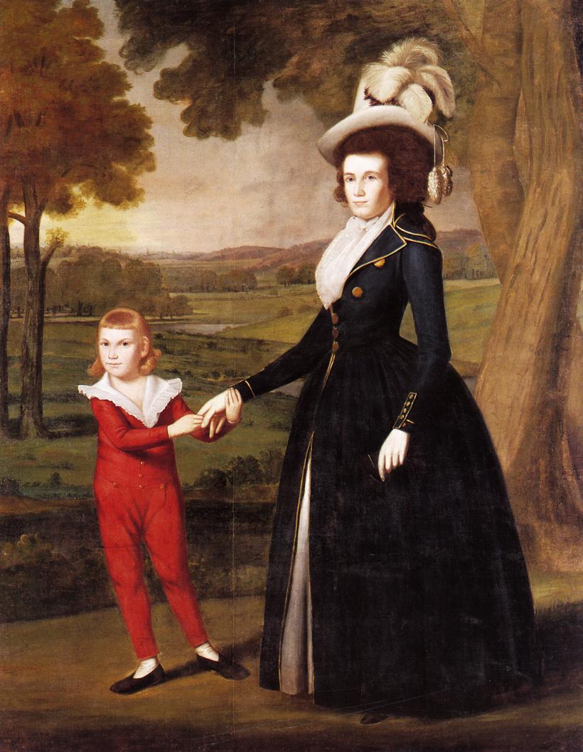 Mrs. William Moseley and Her Son Charles, vintage artwork by Ralph Ear ...