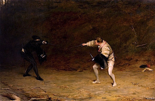 Sword and Dagger Fight, vintage artwork by John Pettie, RA, A3 (16x12 ...