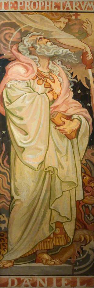 Stained Glass Design, Daniel by Frederick James Shields – Period Prints