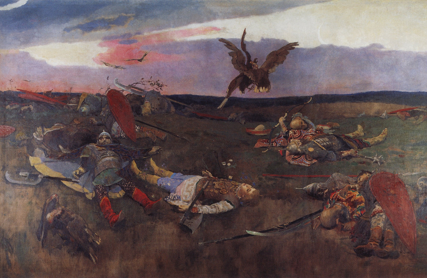 After the Battle of Prince Igor with the Cumans, vintage artwork by Vi – Period Prints