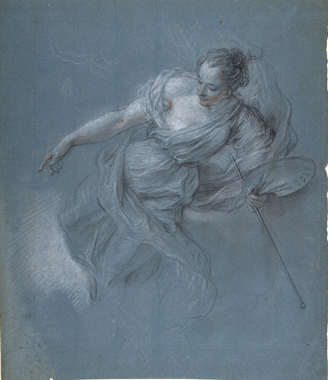 Allegorical Figure of Painting, vintage artwork by Charles-Antoine Coy ...