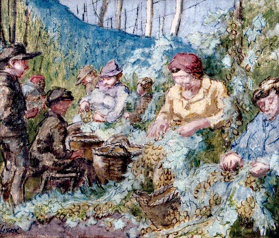 The New Cap, vintage artwork by Therèse Lessore, A3 (16x12") Poster Pr ...