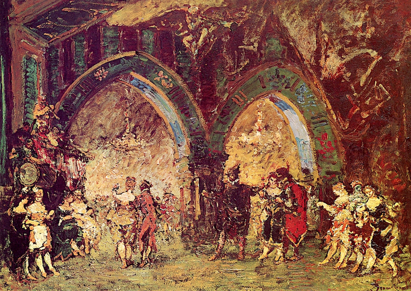 The Fancy Ball, vintage artwork by Adolphe-Joseph-Thomas Monticelli, A ...