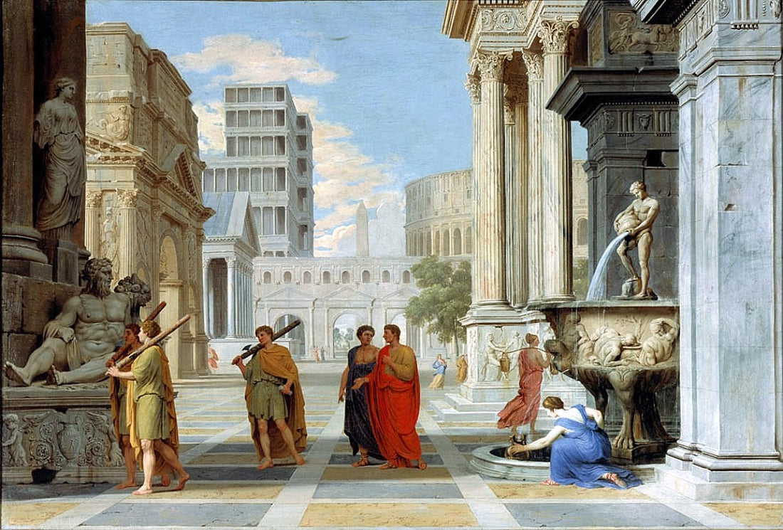 Roman Senators and Legates, vintage artwork by Jean Lemaire, vintage a ...