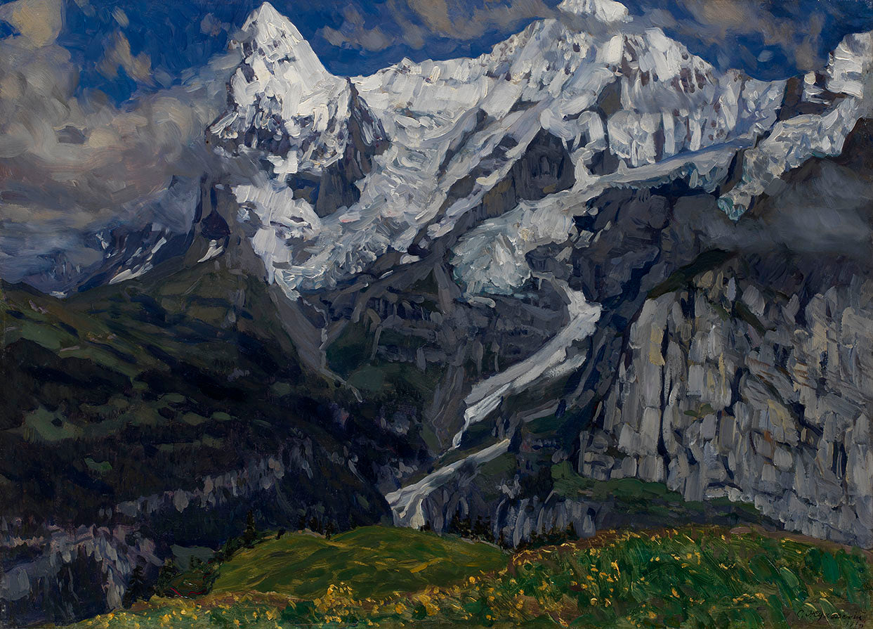 The Alps - Mountain Landscape, vintage artwork by Stanislav Zhukovsky ...