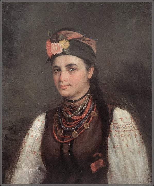 Portrait of Maria Nesterenko, vintage artwork by Nikolai Pimonenko, A3 ...