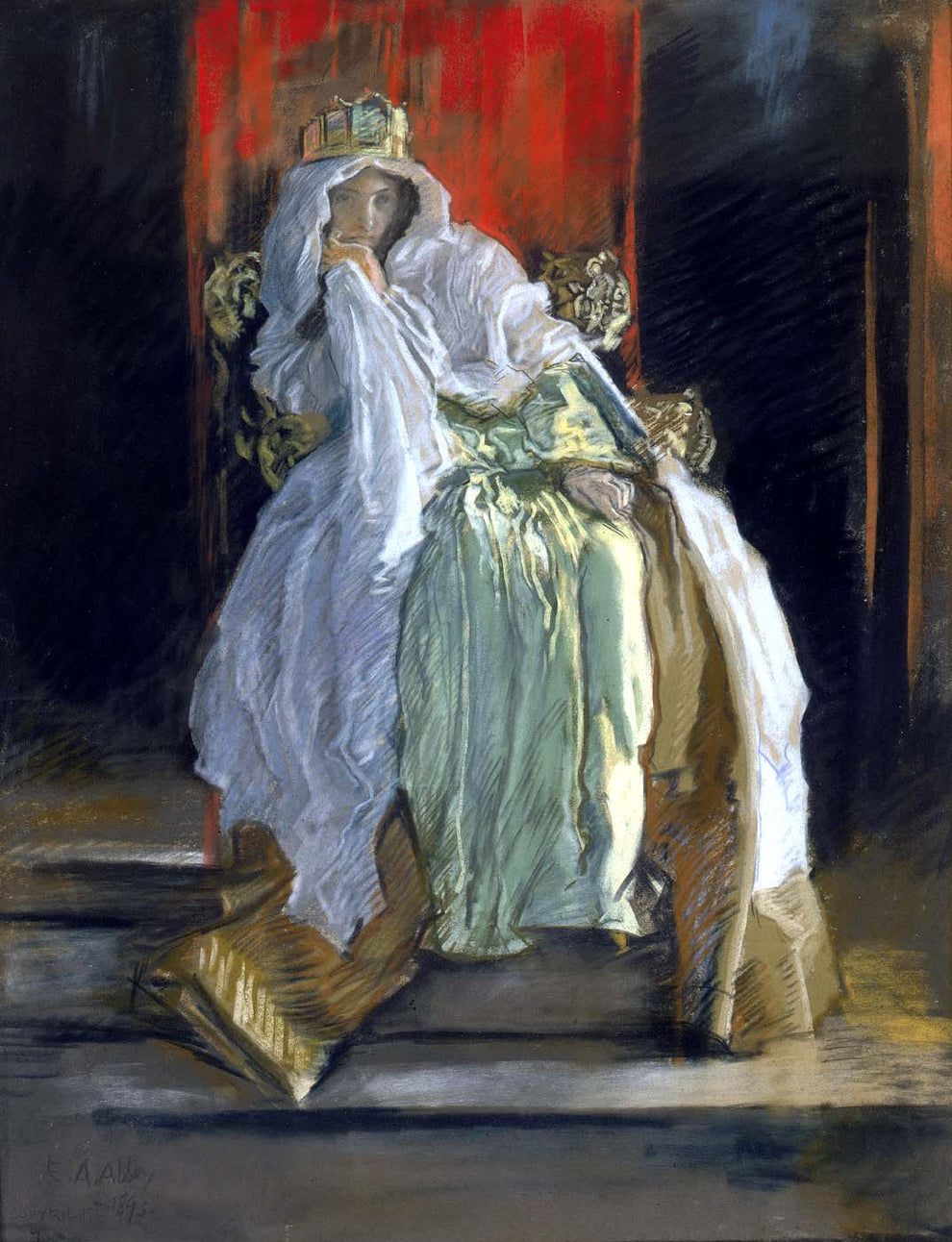The Queen in Hamlet by Edwin Austin Abbey – Period Prints
