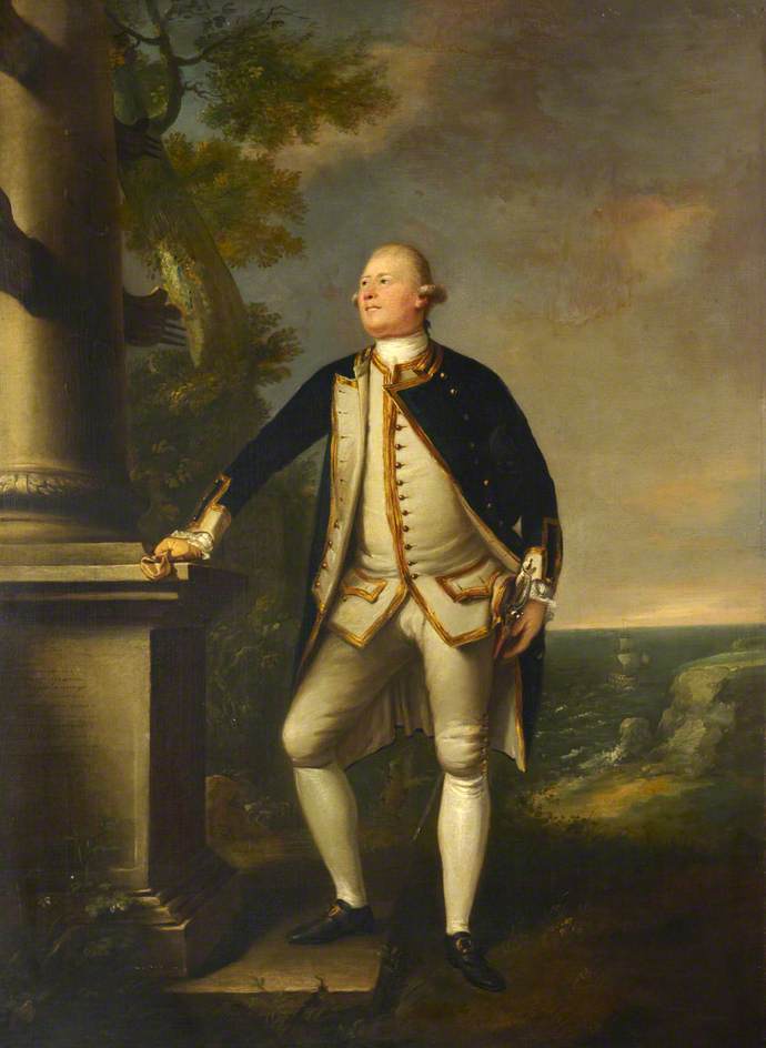 Captain Sir John Lockhart Ross, vintage artwork by Johann Zoffany, vin ...