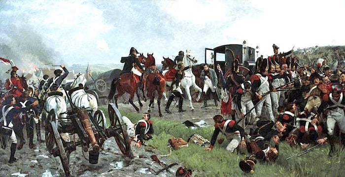 On the Evening of the Battle of Waterloo, vintage artwork by Ernest Cr ...
