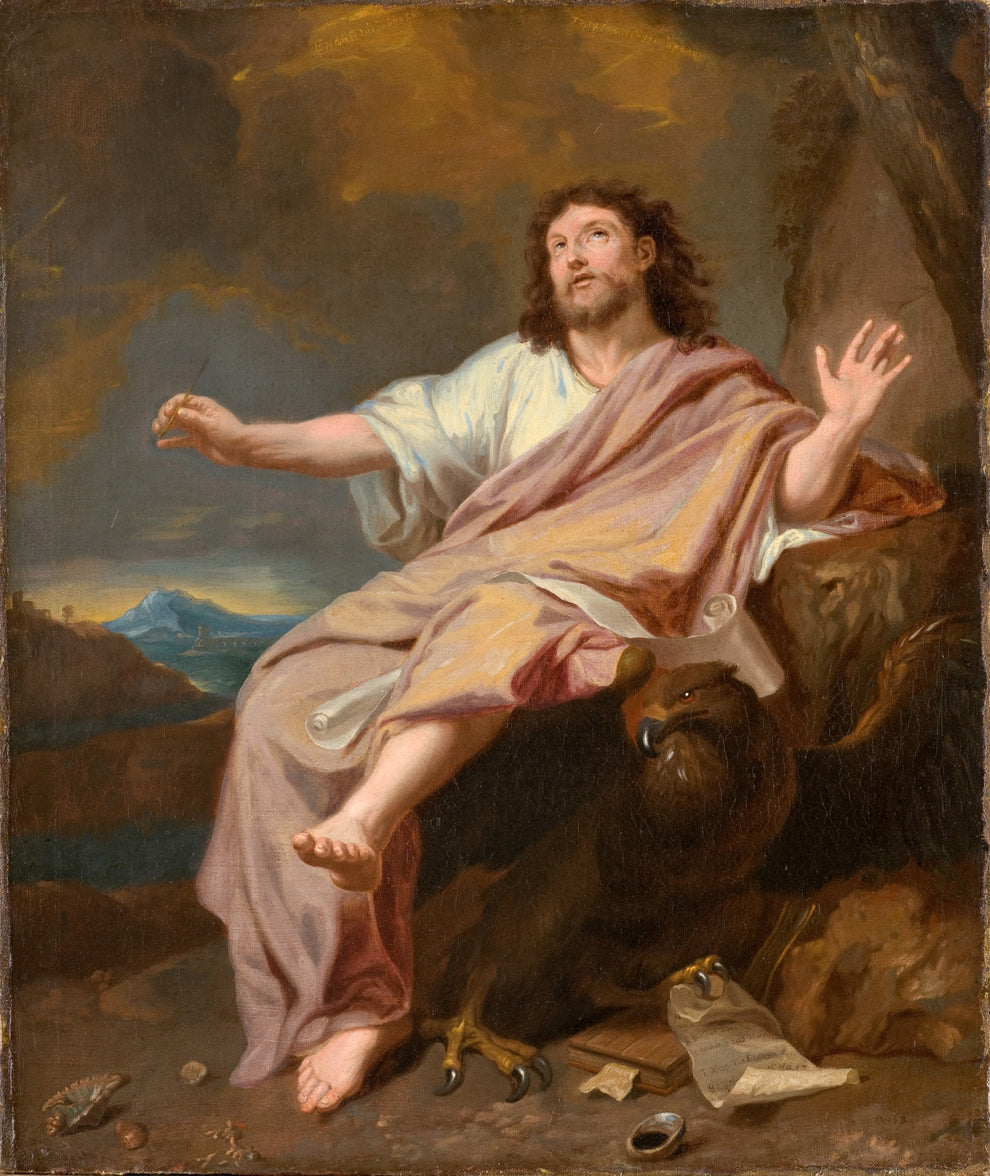 John the Evangelist, vintage artwork by Charles Le Brun, vintage art ...