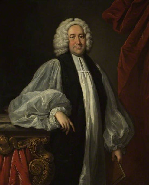 Edward Willes, Bishop of Wells, vintage artwork by Thomas Hudson, vint ...