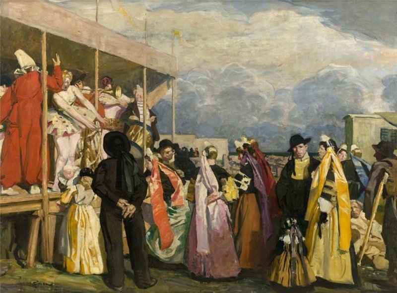 The Fair, vintage artwork by Lucien Simon, A3 (16x12") Reproduction Po ...
