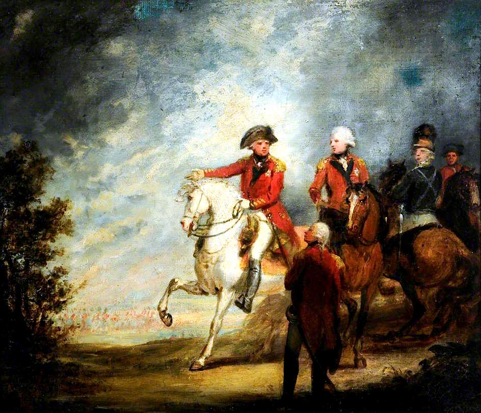 George III, Reviewing His Troops, vintage artwork by Sir William Beech ...