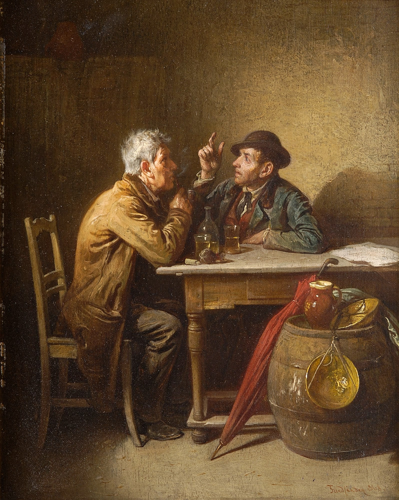 The village politicians, vintage artwork by Friedrich Friedlander, A3 ...