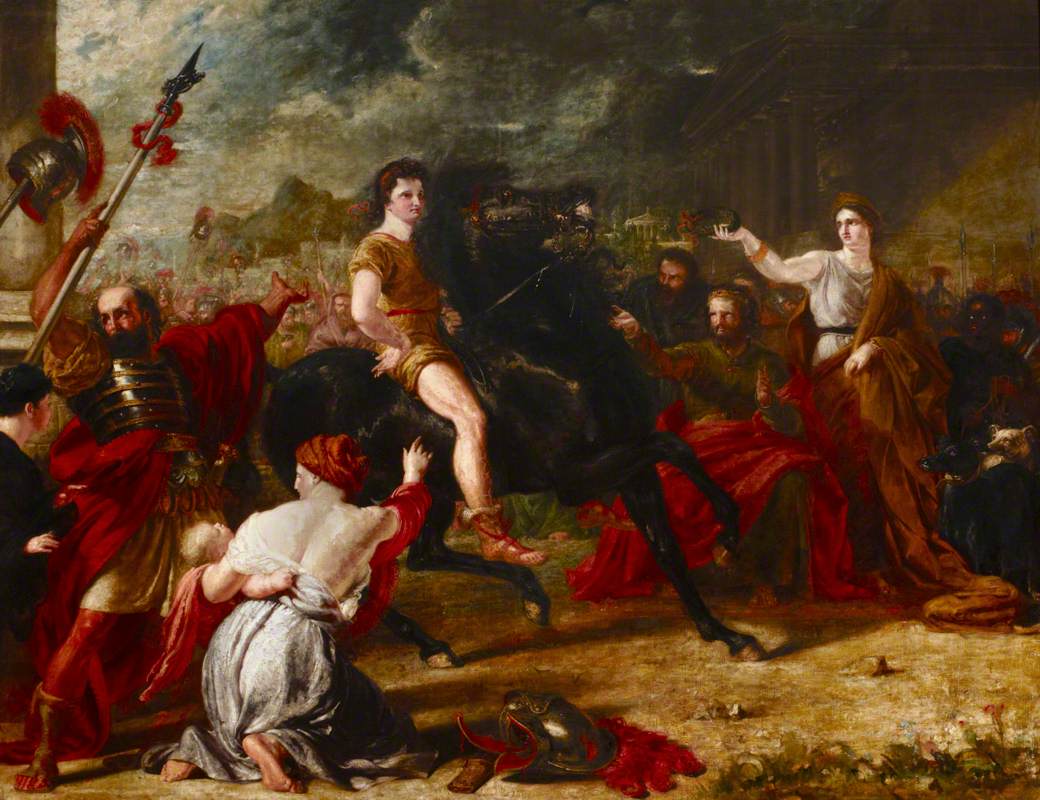 Alexander the Great (356–323 BC), Taming Bucephalus by Benjamin Robert ...