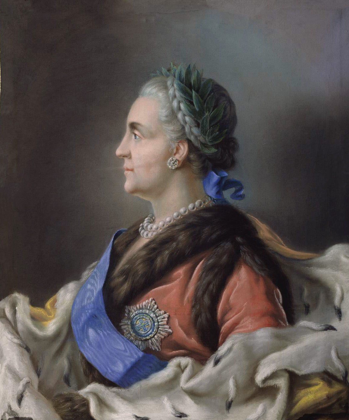 Portrait of Empress Catherine II, vintage artwork by Vladimir Boroviko ...