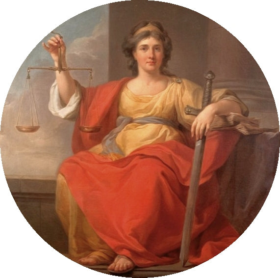 Allegory of Justice (Temida), vintage artwork by Marcello Bacciarelli ...