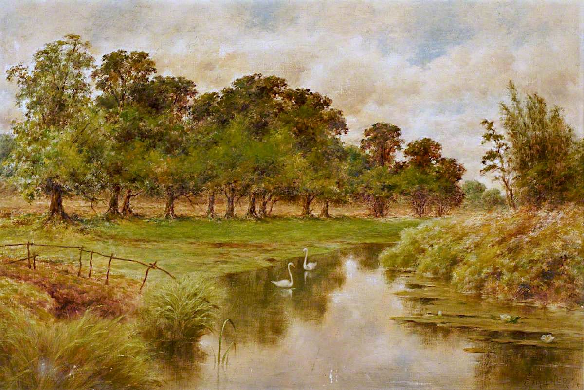 Bend of the Ravensbourne, vintage artwork by Frederick Milner, A3 (16x