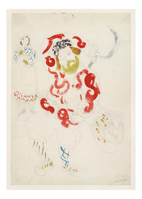 Marc Chagall - Costumes for Peasant, costume design for Aleko, 16x12 ...