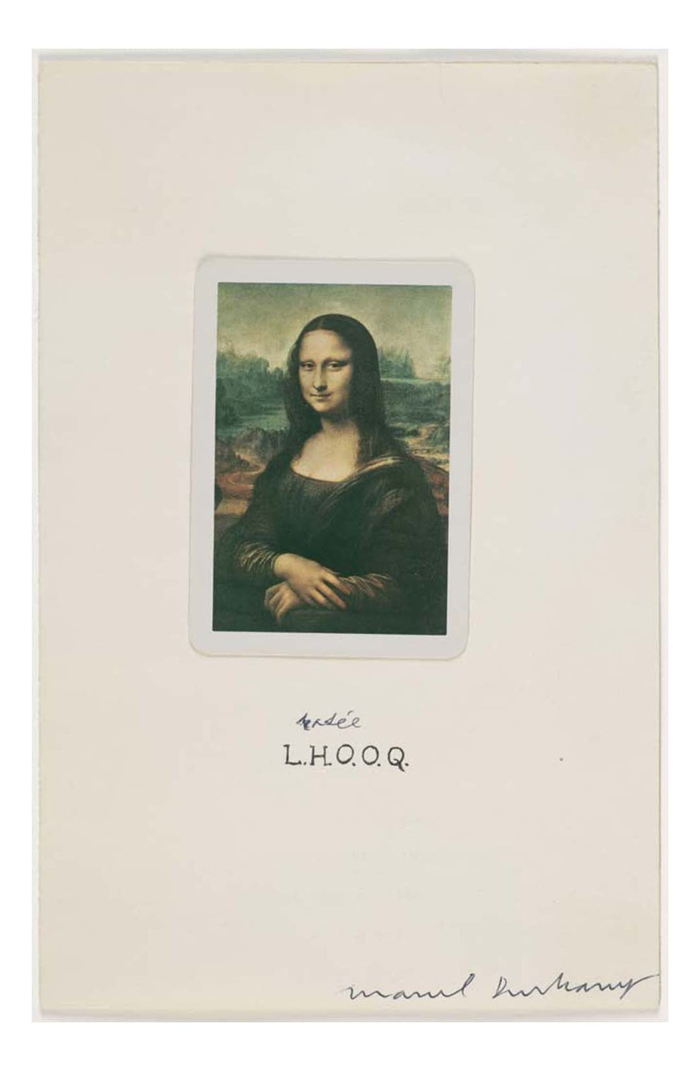 Marcel Duchamp - L.H.O.O.Q. Shaved, 16x12" (A3) Poster Print – Period ...