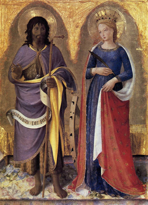 Perugia Altarpiece (right panel), vintage artwork by Fra Angelico, A3 ...