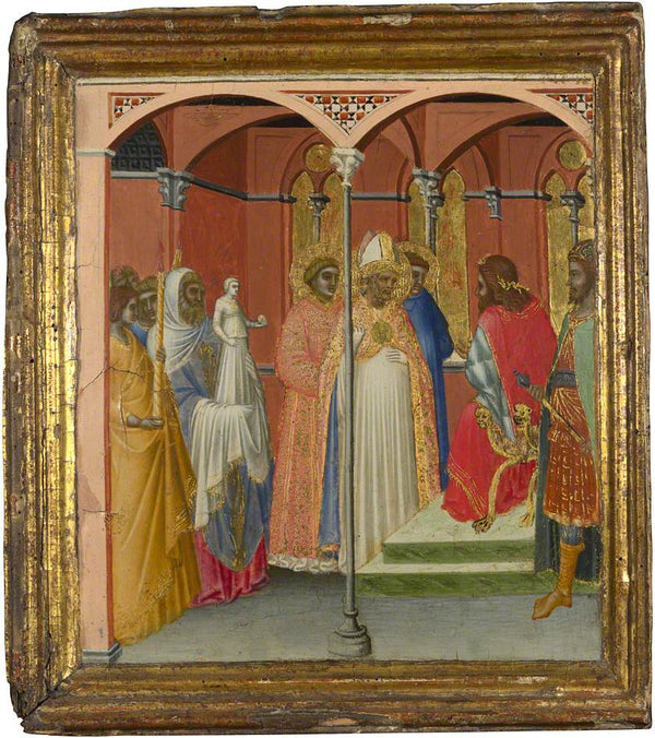 Saint Sabinus before the Governor of Tuscany, vintage artwork by Pietr ...