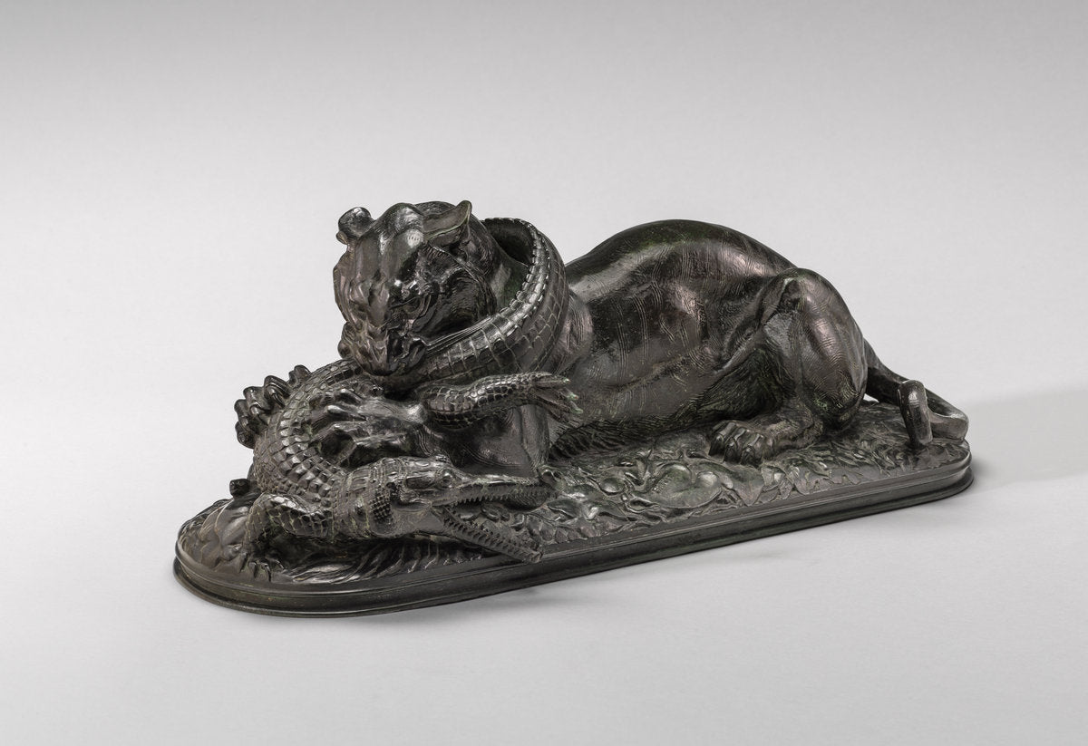 Tiger Devouring a Gavial by Antoine-Louis Barye (French, 1795 - 1875 ...