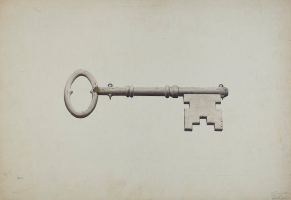 Shop Sign Key by Henry Tomaszewski (American, 1918 - 1998), 16X12"(A3 ...