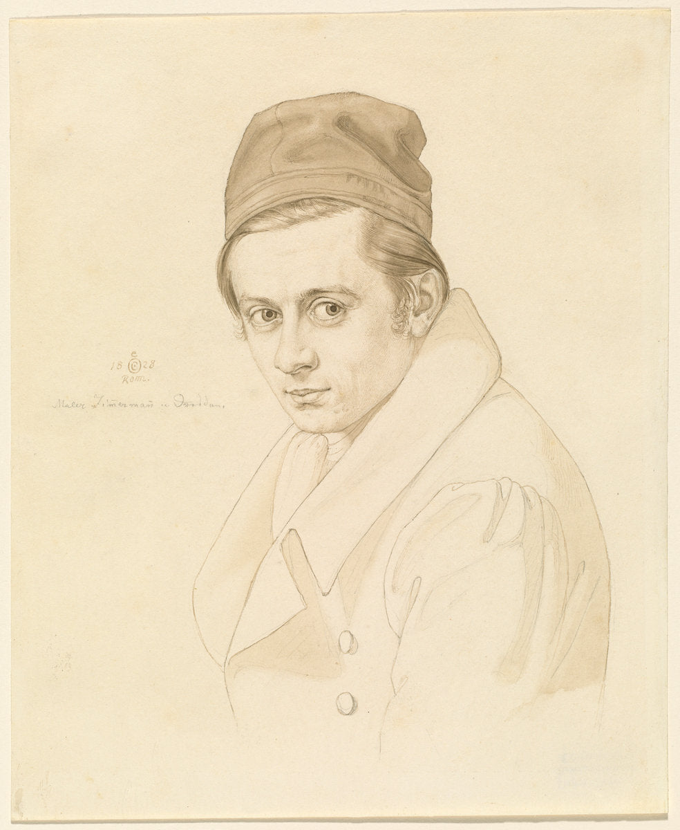 Adolf Zimmermann by Carl Oesterley (German, 1805 - 1891), 16X12"(A3)Po ...